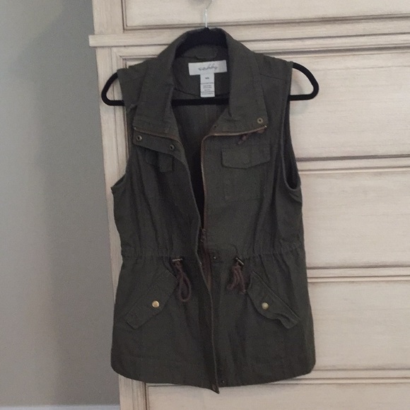 Sebby | Jackets & Coats | Sebby Utility Vest In Olive Green Color ...
